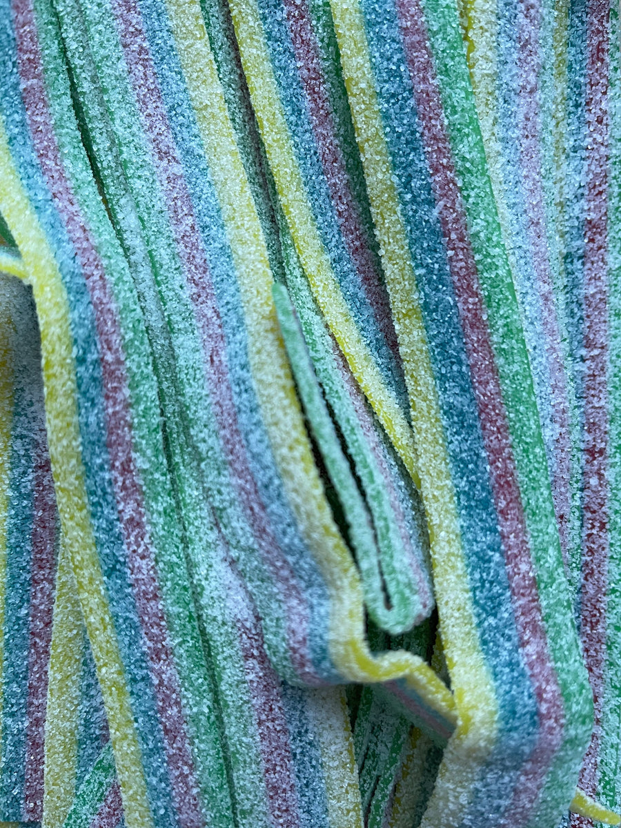 Rainbow Sour Straps / Lolly Belts – Sweeten Me Up Candy