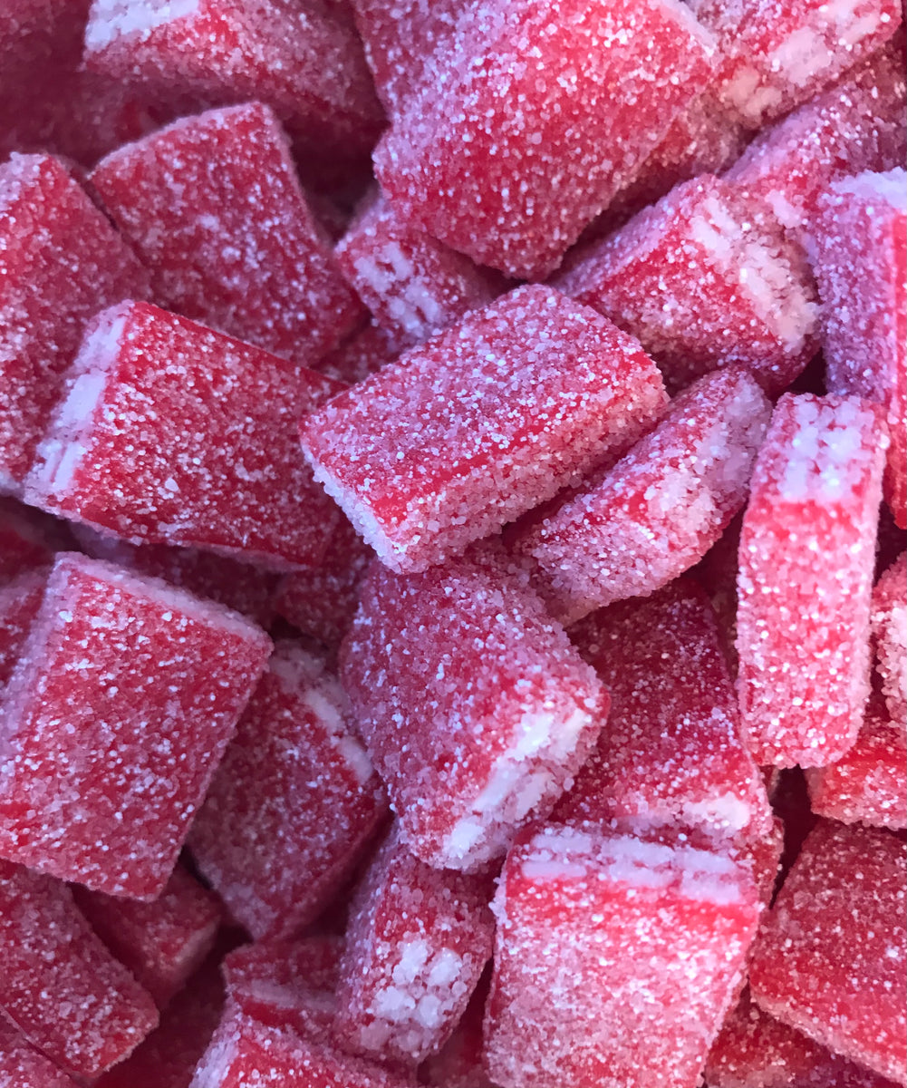 Sour Strawberry Bricks – Sweeten Me Up Candy
